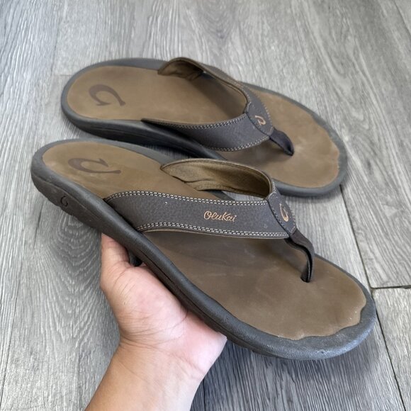 OluKai | Shoes | Olukai Mens Ohana Beach Sandals Dark Javaray Size 2 ...